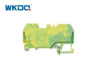 China 281-907 2 Conductors Grounding Spring Earth Terminal Blocks Screwless for Distribution Panel Nylon PA66 Green Color for sale