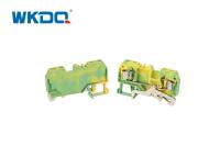 China 281-907 2 Conductors Grounding Spring Earth Terminal Blocks Screwless for Distribution Panel Nylon PA66 Green Color for sale