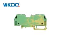 China 283-907 2 Conductor Spring Terminal Connector , Spring Wire Terminal Self-Locking Earth Green Color for sale