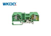 China 283-907 2 Conductor Spring Terminal Connector , Spring Wire Terminal Self-Locking Earth Green Color for sale