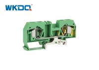 China 283-907 2 Conductor Spring Terminal Connector , Spring Wire Terminal Self-Locking Earth Green Color for sale