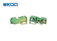 China 283-907 2 Conductor Spring Terminal Connector , Spring Wire Terminal Self-Locking Earth Green Color for sale