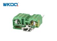 China 283-907 2 Conductor Spring Terminal Connector , Spring Wire Terminal Self-Locking Earth Green Color for sale