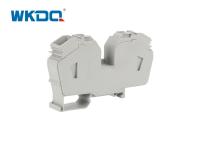 China 285-635 Red Copper Two Conductor Spring Clamp Terminal Block Installation Side And Center Marking for sale
