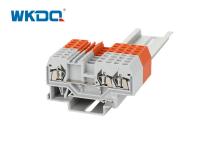 China 280-681 Spring Type Terminal Block 24A Rated Current Brass Screw Metal Easily Inserted for sale