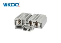 China 284-681 Cable Spring Connector 3 Conductor Through Spring Clamp Terminal Block For Rail Mounted for sale