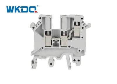 China JUK5 TWIN Din Rail Power Terminal Block Brass And Steel Metal Material for sale