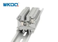 China JUK5 TWIN Din Rail Power Terminal Block Brass And Steel Metal Material for sale
