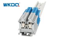 China JUK 6N Din Rail Mounted Terminal Block Connector , Quick Connect Terminal Block UK Electrical Panel for sale