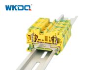 China JST 4-PE  Spring Terminal Block Connector Green Color 800V/41A 4mm Cross Section for sale