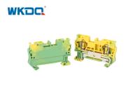 China JST 4-PE  Spring Terminal Block Connector Green Color 800V/41A 4mm Cross Section for sale