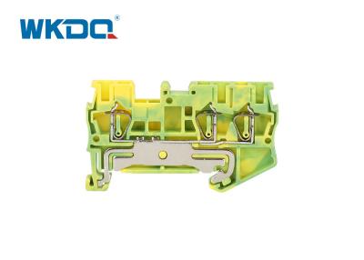 China JST 2.5-TW-PE  Terminal Block CE Certificate Twin Grounding Snap On Mounting for sale