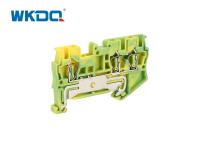 China JST 2.5-TW-PE  Terminal Block CE Certificate Twin Grounding Snap On Mounting for sale