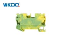 China JST 6-PE Universal Din Rail Power Distribution Block , Spring Loaded Wire Connector PE Ground for sale