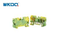 China JST 6-PE Universal Din Rail Power Distribution Block , Spring Loaded Wire Connector PE Ground for sale