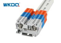 China JST 4 Spring Terminal Block Connector Low Voltage Snap On Mounting for sale