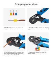 China 7AWG Hand Crimp Tools Carbon Steel Crimping Pliers 175mm for sale