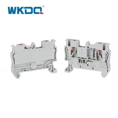 China 4mm2 Cable Din Rial Push In Terminal Block Anti Inflaming 24 AWG for sale
