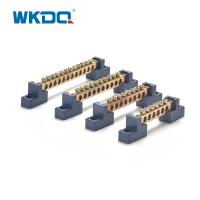 China Netural Terminal Bus Bar Blue Terminal Block With Holder For Home Appliances for sale