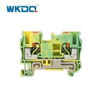 China JPT 6-PE Phoenix Push In Terminal Block Connector PT Feed Through Grounding Protective PE Modular Green and Yellow for sale