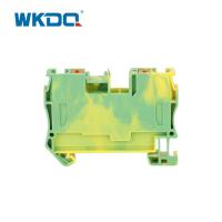 China JPT 6-PE Phoenix Push In Terminal Block Connector PT Feed Through Grounding Protective PE Modular Green and Yellow for sale