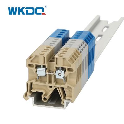China JSAK 2.5EN Series Beige Screw Connection Terminal Block 2.5mm² Cross Section for sale