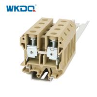China JSAK 35EN 35mm Pass Through Terminal Block , Terminal Block Screw fix Nylon PA66 Material Housing High Quality for sale