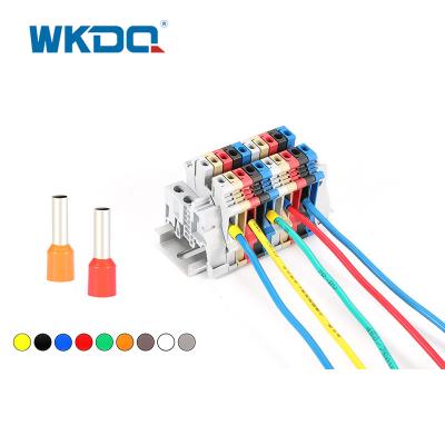 China VE1012 1.0mm² Insulated Cord Wire End Ferrules Electrical Ferrule Wire Connectors Nylon For Soft Cable Copper Connector for sale