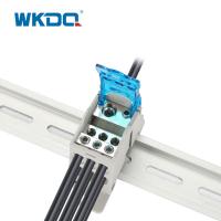 China Din Rail UKK 125A Unipolar Mini Electrical Power Distribution Terminal Block , Screw Connector Block In Blue and Grey for sale