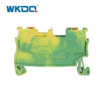 China Yellow Green Conductor Protect Grounding Terminal Blocks Flame Resistant Nylon for sale