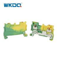 China Yellow Green Conductor Protect Grounding Terminal Blocks Flame Resistant Nylon for sale