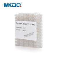 China 12 P Plastic X3 PVC Screw Terminal Block Strips For 10 Amp Power Cables Choc Block Cable Joiner for sale