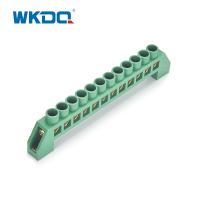 China Screw Connection Terminal Grounding Busbar Electrical Terminal Blcok With Holder for sale