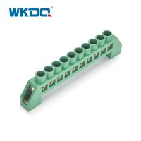 China Screw Connection Terminal Grounding Busbar Electrical Terminal Blcok With Holder for sale