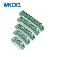 China Screw Connection Terminal Grounding Busbar Electrical Terminal Blcok With Holder for sale