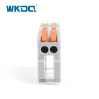 China PCT 212 Series 2 Pin Compact Conductor Din Rail Terminal Blocks Cable Wire Connector for sale