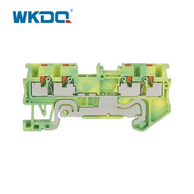 China Din Rail Convenient Mounted Electrical Terminal Block Connectors With Long Life for sale