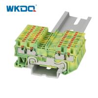 China Din Rail Convenient Mounted Electrical Terminal Block Connectors With Long Life for sale