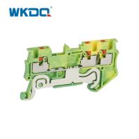 China Multi - Conductor Small Wire Terminal Block Yellow and Green Electrical Connector Blocks for sale