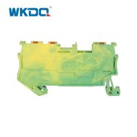 China Multi - Conductor Small Wire Terminal Block Yellow and Green Electrical Connector Blocks for sale