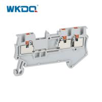 China Feed Through Wire Electrical Terminal Block 1.5mm 1 Input 2 Output Push In Terminals for sale