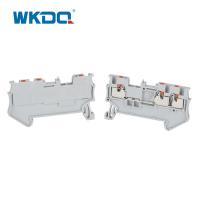 China Feed Through Wire Electrical Terminal Block 1.5mm 1 Input 2 Output Push In Terminals for sale