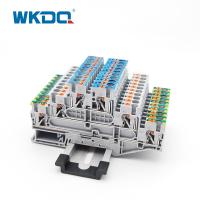 China Din Rail Push In Terminal Block Multi Level Terminal Block With PE Foot for sale