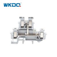 China 35mm Screw Type Din Rail 2 Level Terminal Block With Equipotential Bonder for sale