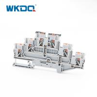China DIN Rail NS 35 Push In Connection Terminal Blocks Interconnection Type for sale