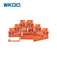 China 3 Layer Spring Cage Space Saving Terminal Block With Equipotential Bonder for sale