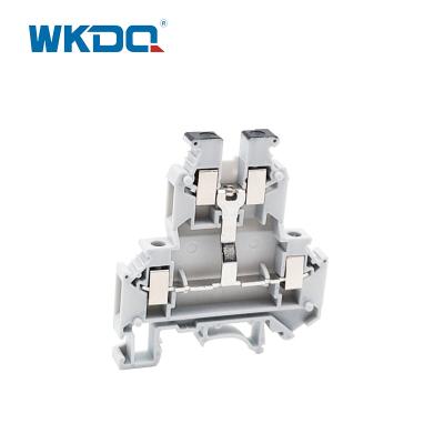 China 2 Level Din Rail Screw Wiring Terminal Blocks With Equipotential Bonder for sale