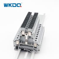 China 2 Level Din Rail Screw Wiring Terminal Blocks With Equipotential Bonder for sale