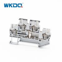 China JSTTB 2.5-PV 2 Layer Spring Clamp Terminal Block Din Rail 4 Conductors for sale