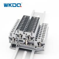 China JSTTB 2.5-PV 2 Layer Spring Clamp Terminal Block Din Rail 4 Conductors for sale